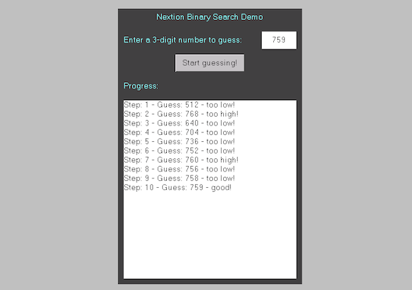 Boosting the Nextion’s Math – Part1: Binary search – Nextion
