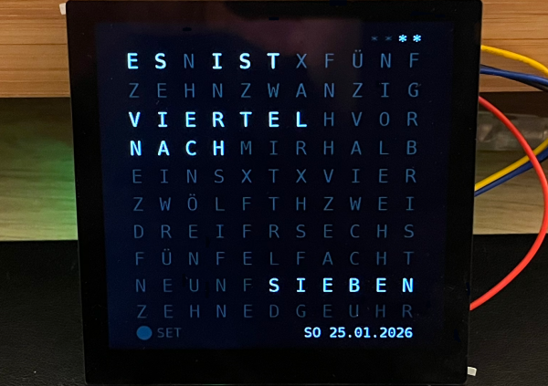 The DIY Edge Clock adds German language – Nextion